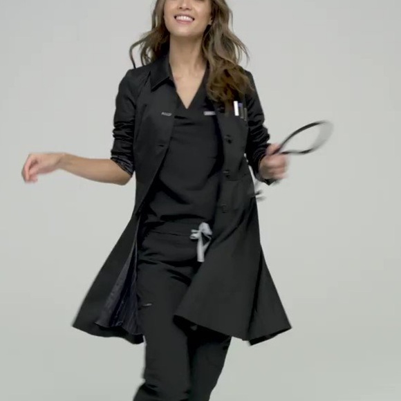 Figs | Jackets & Coats | Figs Kamala Black Lab Coat Size M | Poshmark